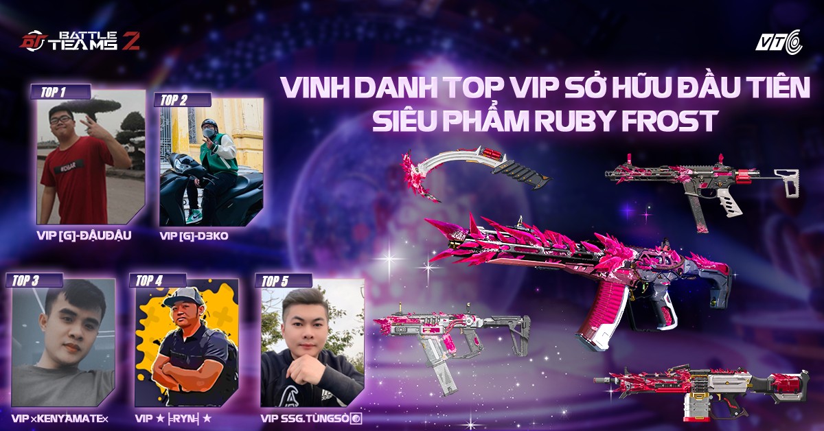 (VINH DANH) TOP 5 XẠ THỦ VIP SỞ HỮU QBZ192 RUBY FROST 5 SAO SỚM NHẤT CHIẾN TRƯỜNG TRUY KÍCH PC